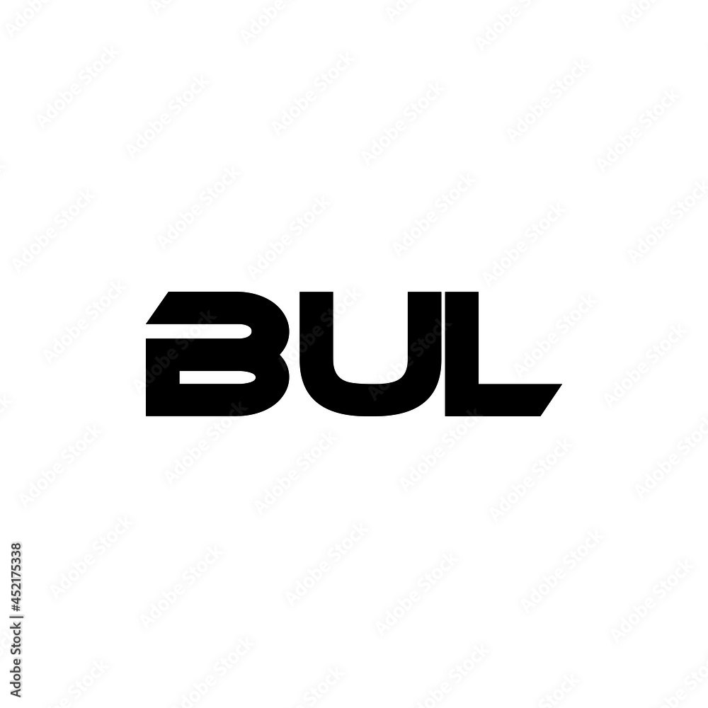 BUL letter logo design with white background in illustrator, vector ...