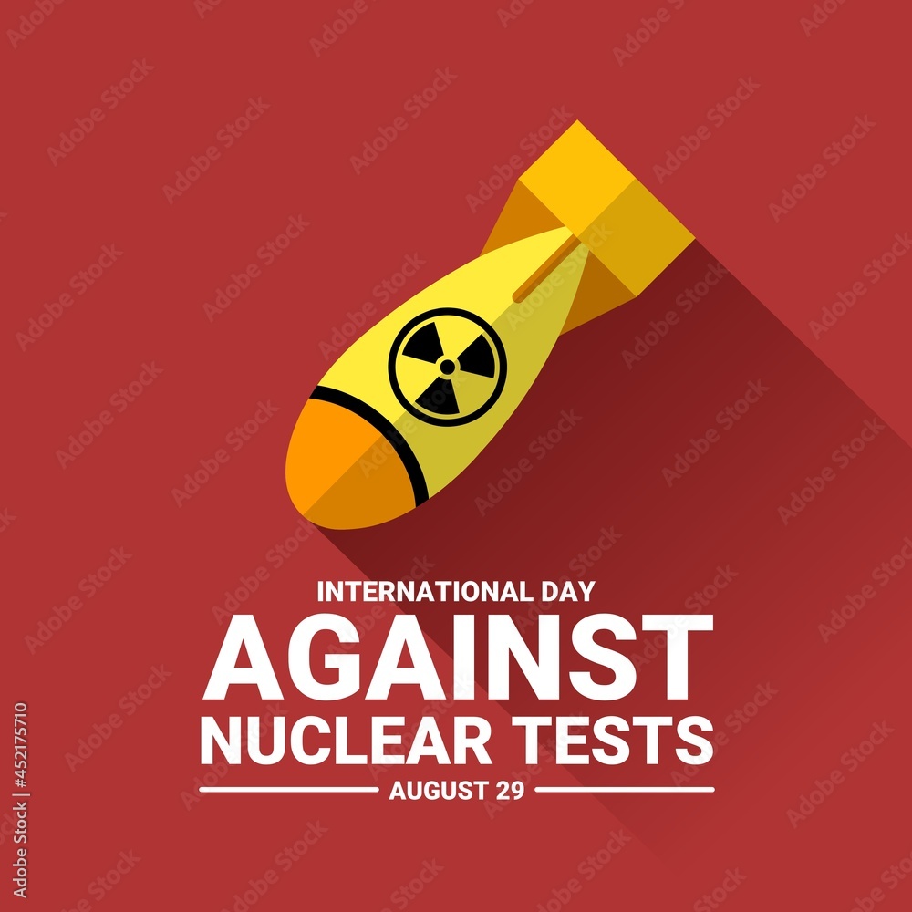 Vetor de Vector illustration, Flat style nuclear bomb with long shadow ...