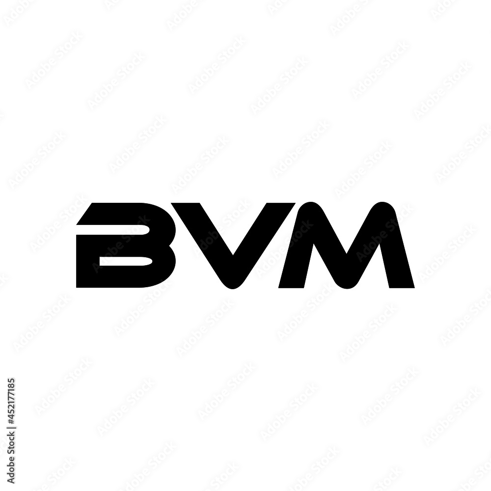BVM letter logo design with white background in illustrator, vector ...