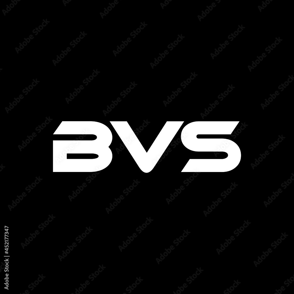 BVS letter logo design with black background in illustrator, vector ...
