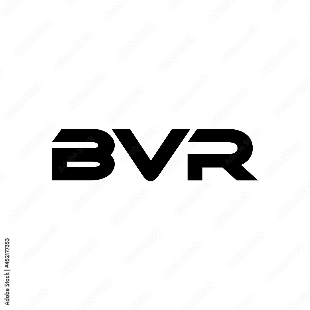 BVR letter logo design with white background in illustrator, vector ...