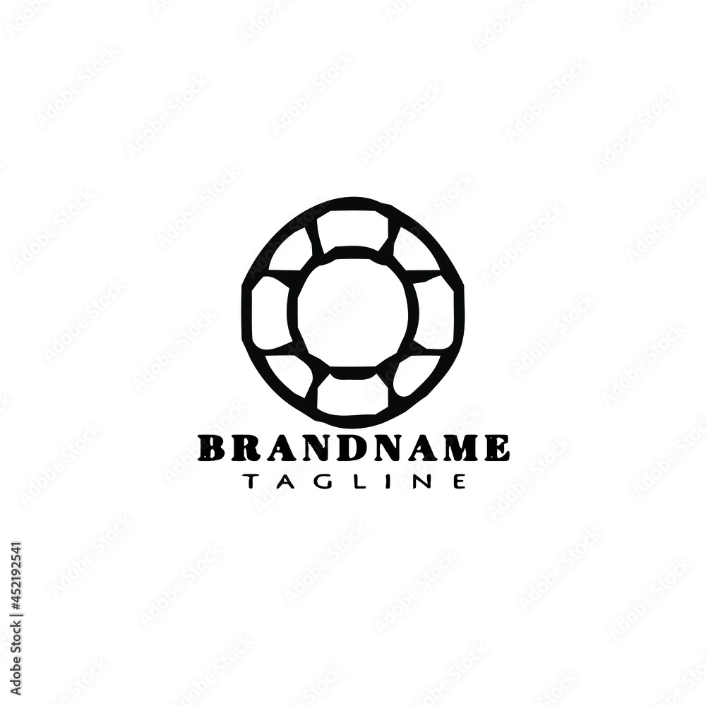 inner tube logo cartoon icon design template black vector illustration ...