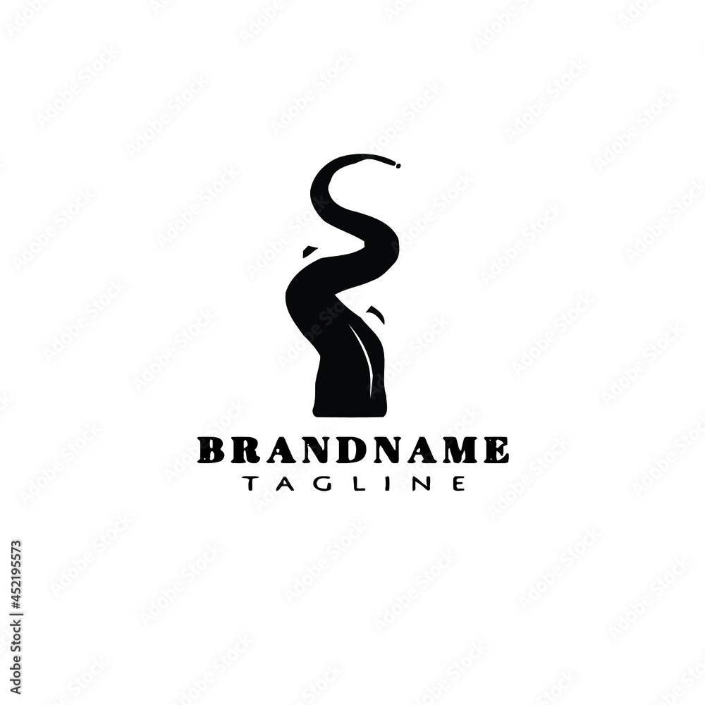 beanstalk logo cartoon icon design template isolated black illustration ...