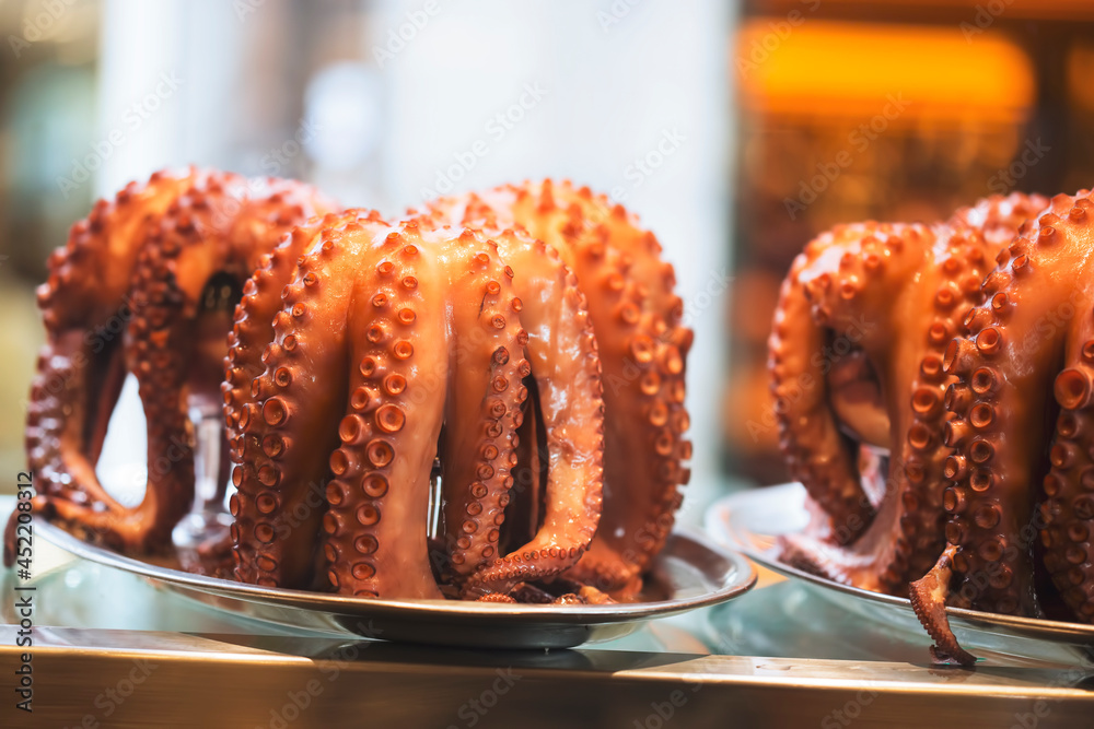 Pulpo Gallego - whole galician octopus. Cooked octopus served with ...