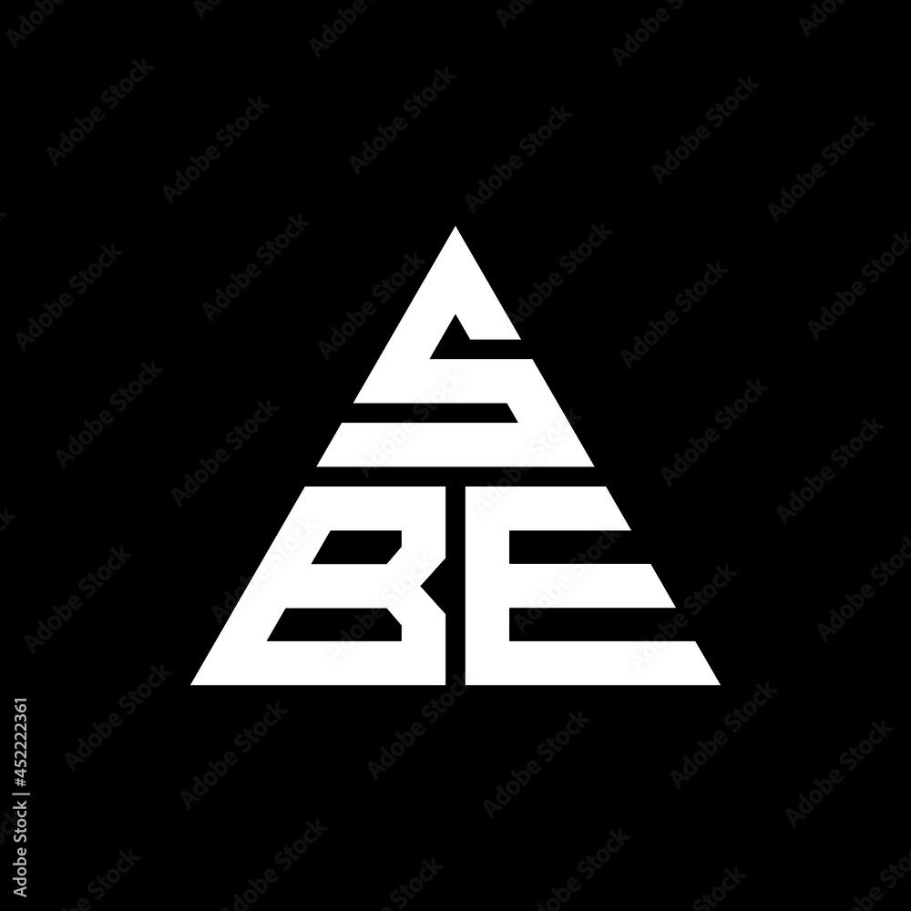 SBE triangle letter logo design with triangle shape. SBE triangle logo ...