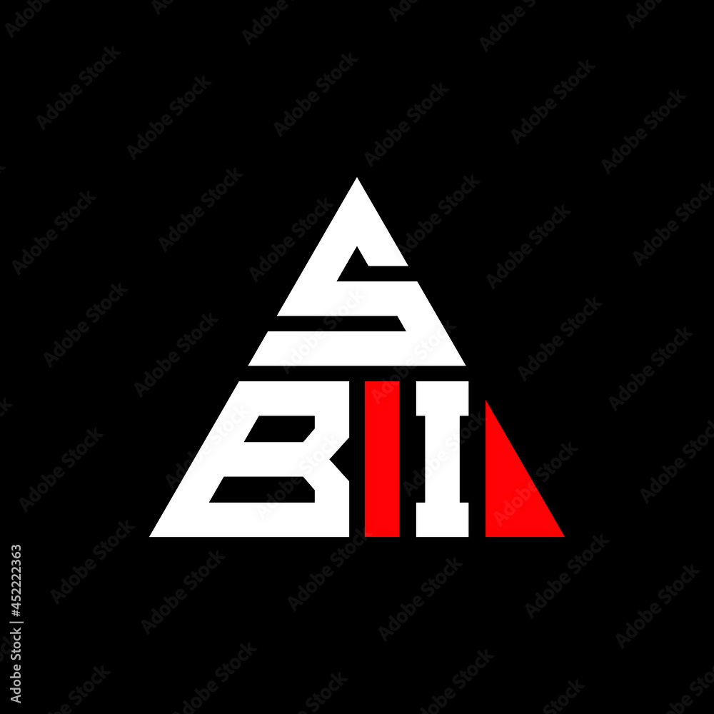 SBI triangle letter logo design with triangle shape. SBI triangle logo ...