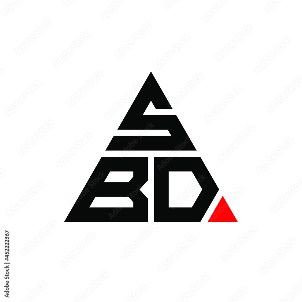 SBD triangle letter logo design with triangle shape. SBD triangle logo ...