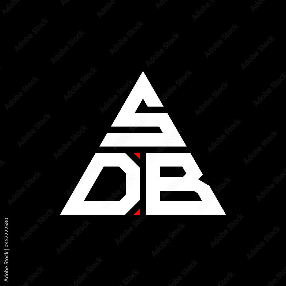 SDB triangle letter logo design with triangle shape. SDB triangle logo ...