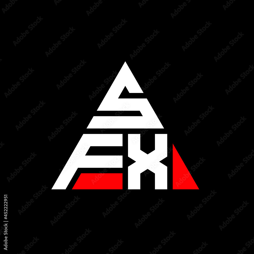 SFX triangle letter logo design with triangle shape. SFX triangle logo ...