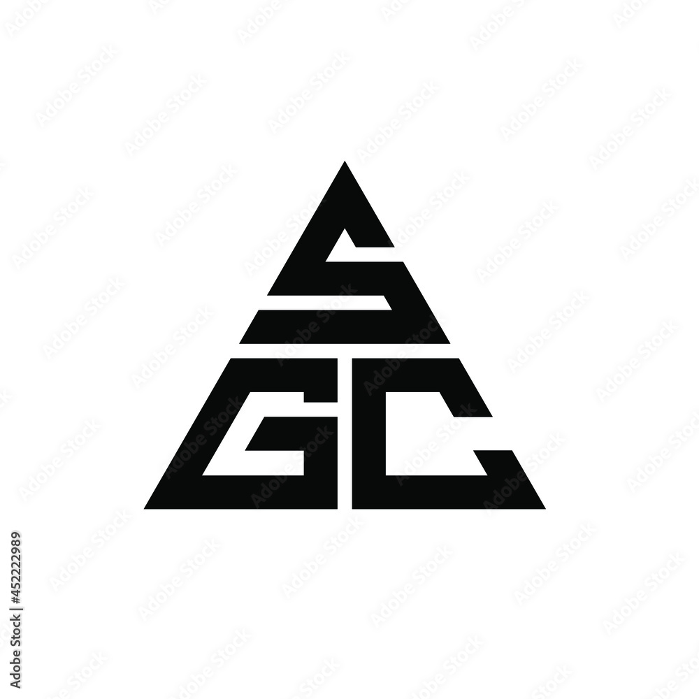 SGC triangle letter logo design with triangle shape. SGC triangle logo ...