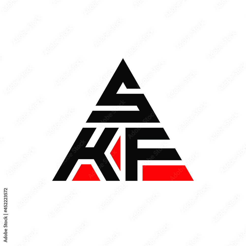 SKF triangle letter logo design with triangle shape. SKF triangle logo ...