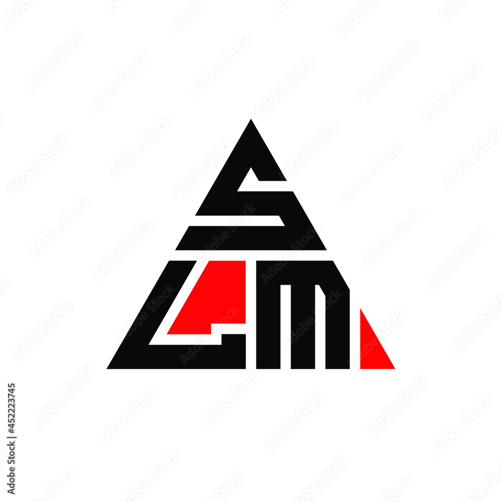 SLM triangle letter logo design with triangle shape. SLM triangle logo ...