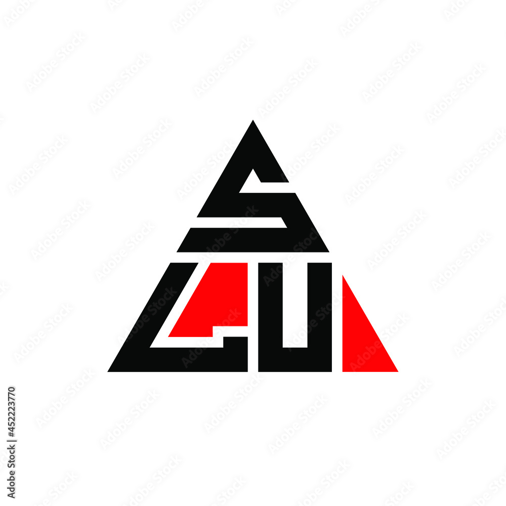 SLU triangle letter logo design with triangle shape. SLU triangle logo ...
