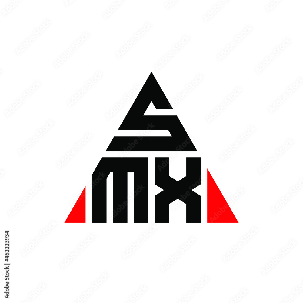 Vecteur Stock SMX triangle letter logo design with triangle shape. SMX ...