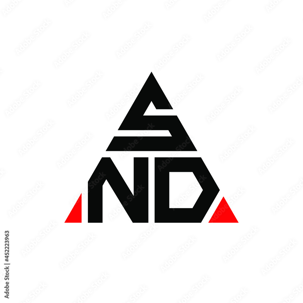 SND triangle letter logo design with triangle shape. SND triangle logo ...