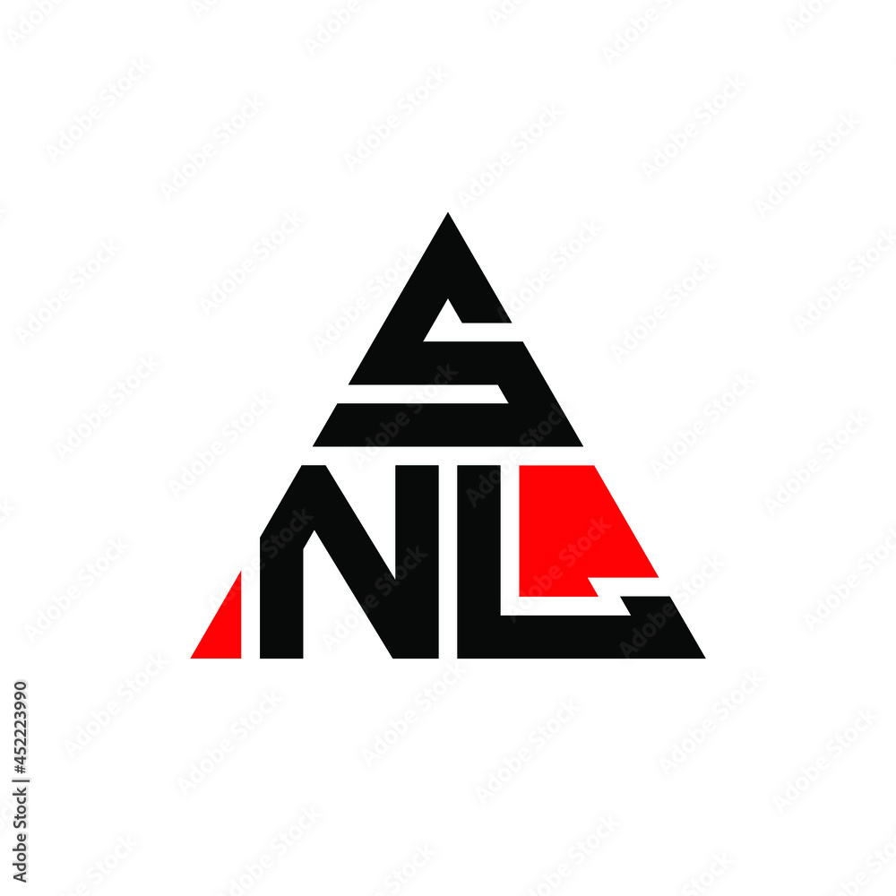 SNL triangle letter logo design with triangle shape. SNL triangle logo ...