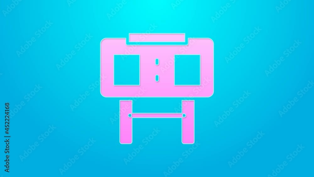 Pink line Sport mechanical scoreboard and result display icon isolated ...