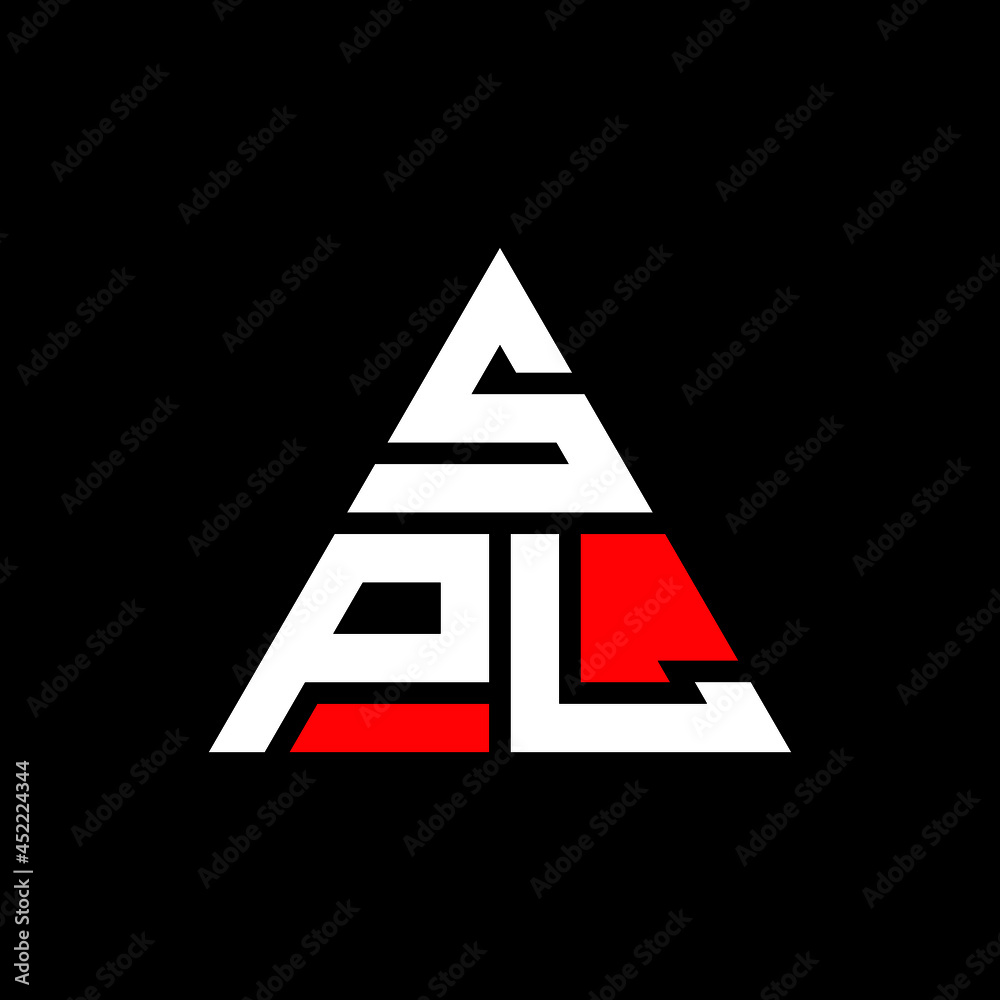 SPL triangle letter logo design with triangle shape. SPL triangle logo ...