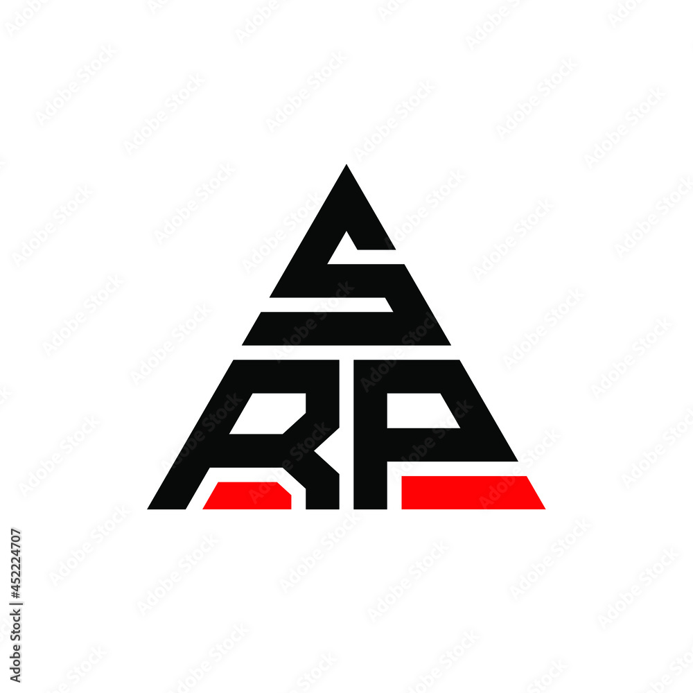 SRP triangle letter logo design with triangle shape. SRP triangle logo ...