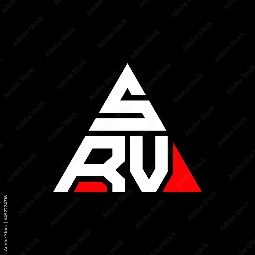 Vetor de SRV triangle letter logo design with triangle shape. SRV ...