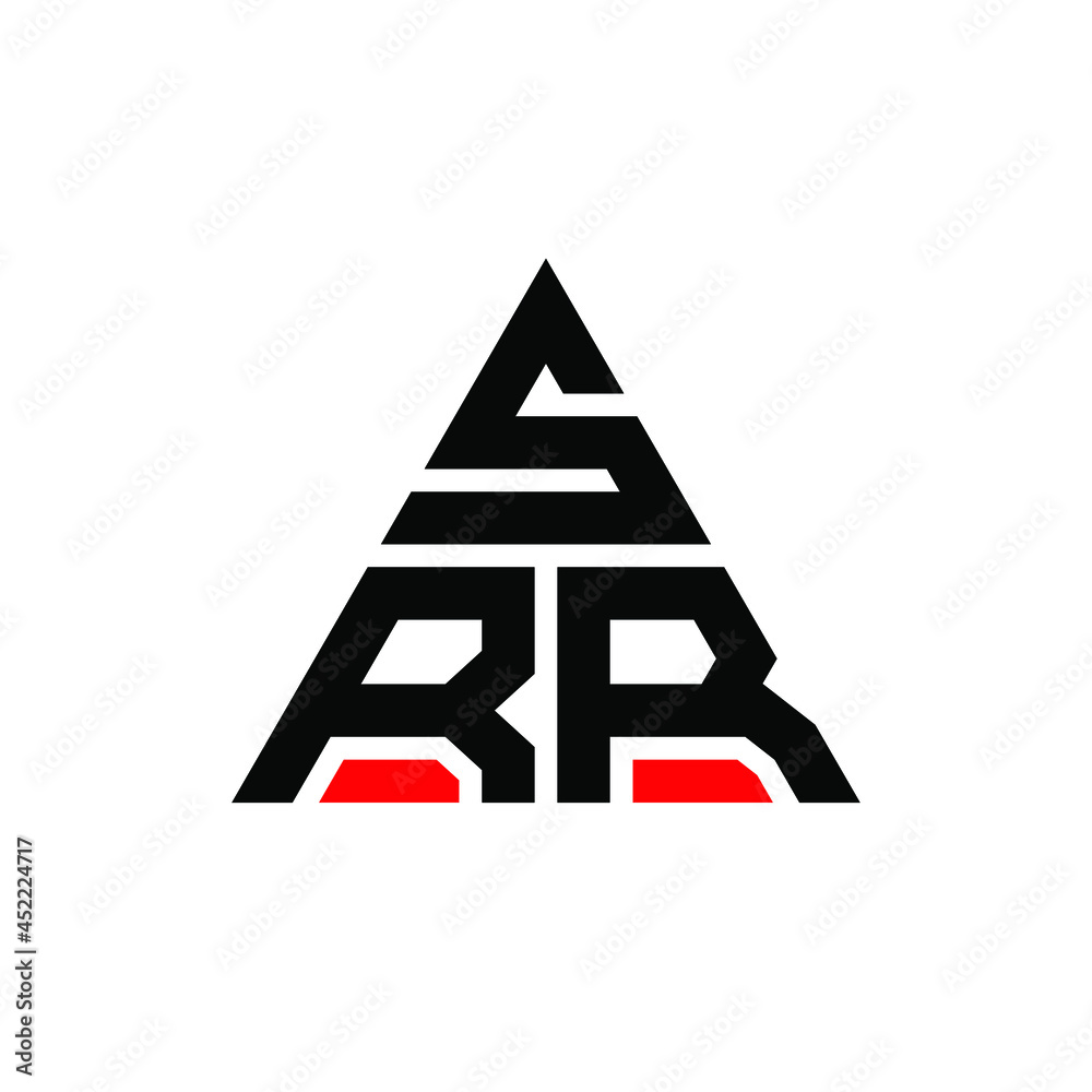 SRR triangle letter logo design with triangle shape. SRR triangle logo ...