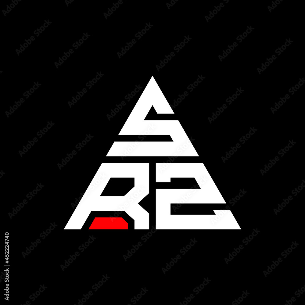 SRZ triangle letter logo design with triangle shape. SRZ triangle logo ...