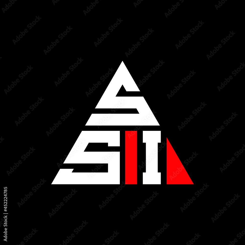 SSI triangle letter logo design with triangle shape. SSI triangle logo ...