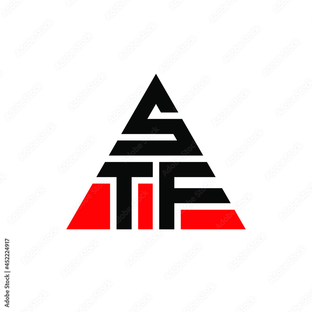 STF triangle letter logo design with triangle shape. STF triangle logo ...