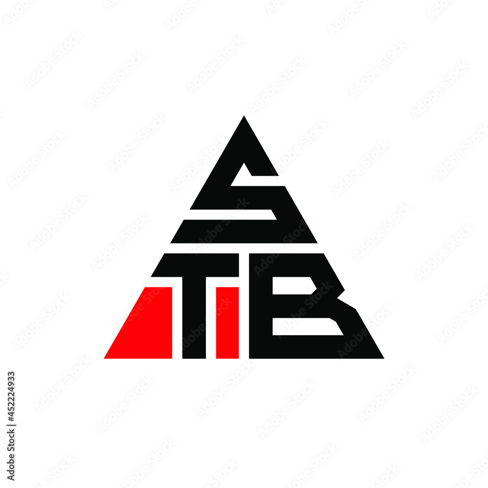 Vecteur Stock STB triangle letter logo design with triangle shape. STB triangle logo design ...