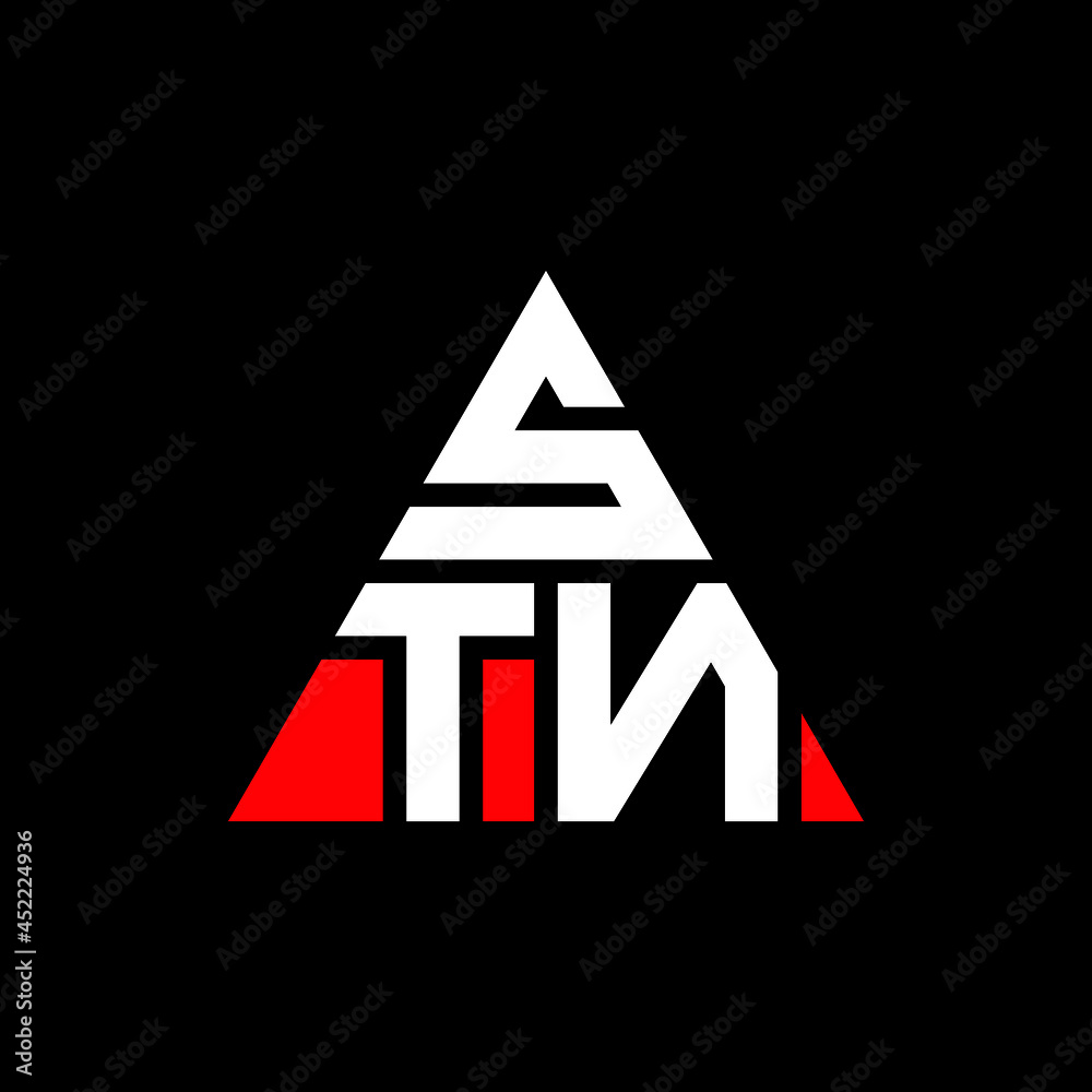 STN triangle letter logo design with triangle shape. STN triangle logo ...