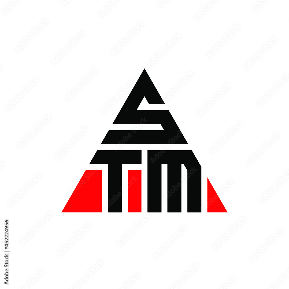 STM triangle letter logo design with triangle shape. STM triangle logo ...