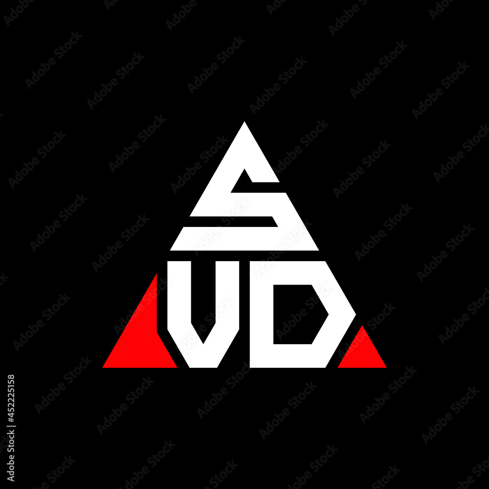 SVD triangle letter logo design with triangle shape. SVD triangle logo ...