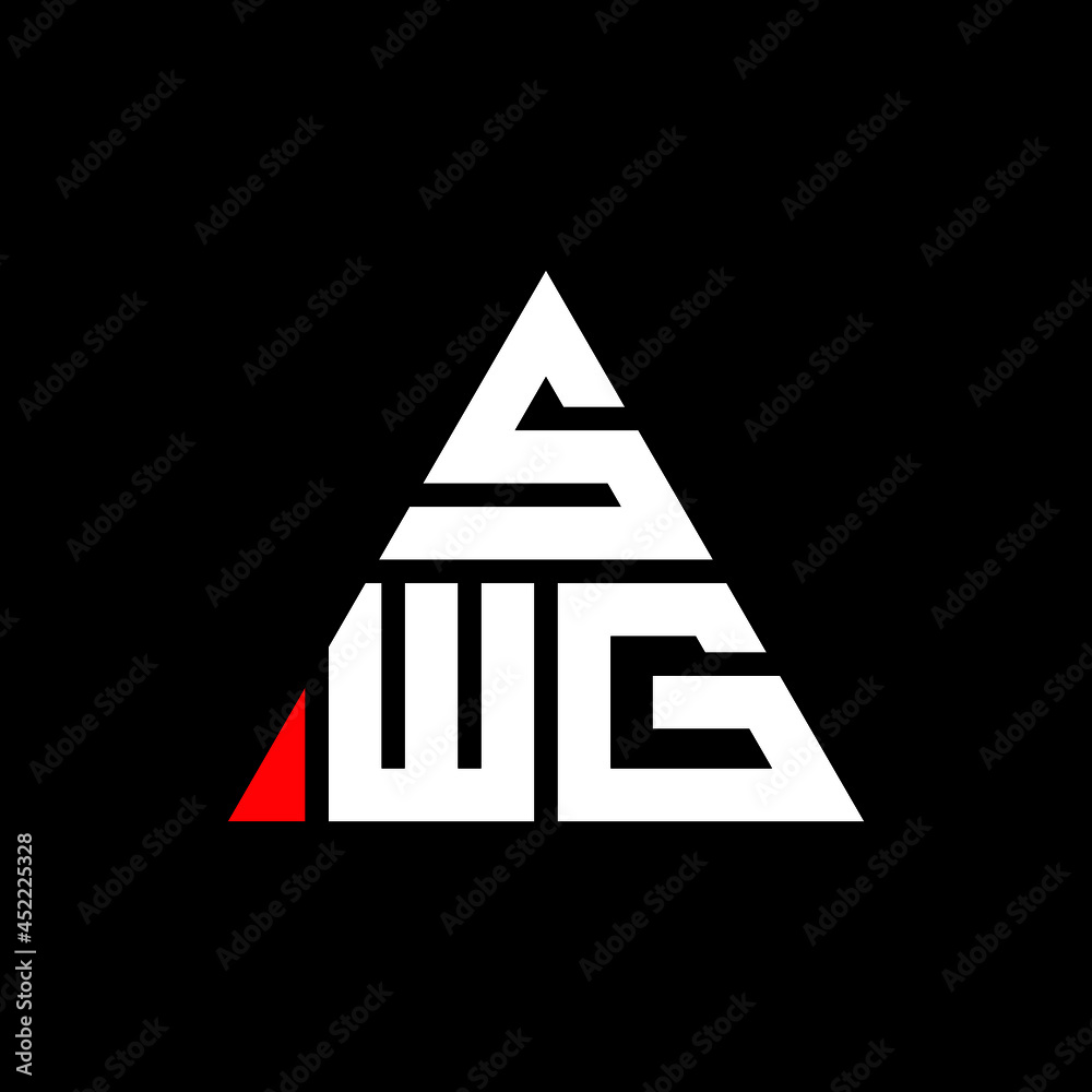 SWG triangle letter logo design with triangle shape. SWG triangle logo ...
