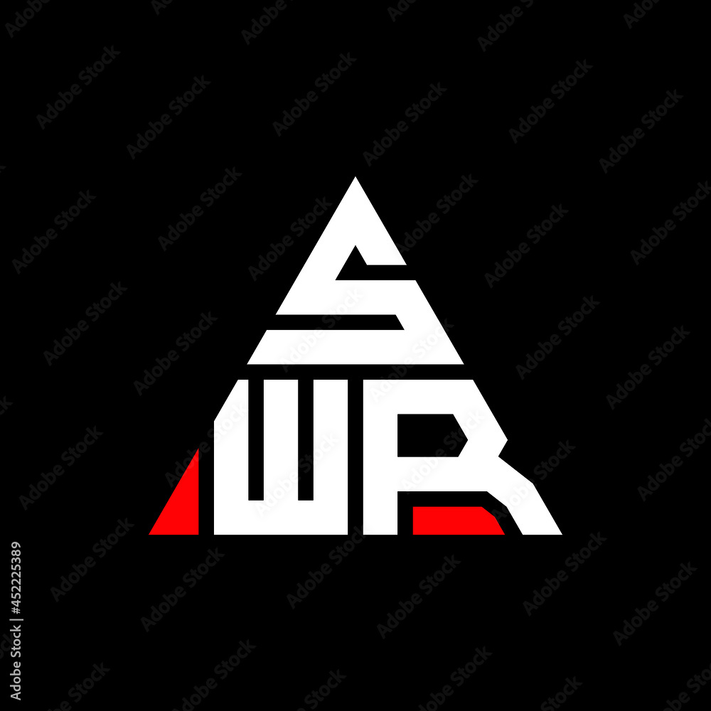 SWR triangle letter logo design with triangle shape. SWR triangle logo ...