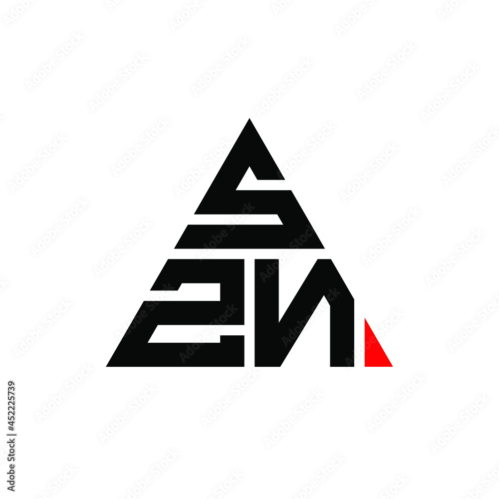 SZN triangle letter logo design with triangle shape. SZN triangle logo ...
