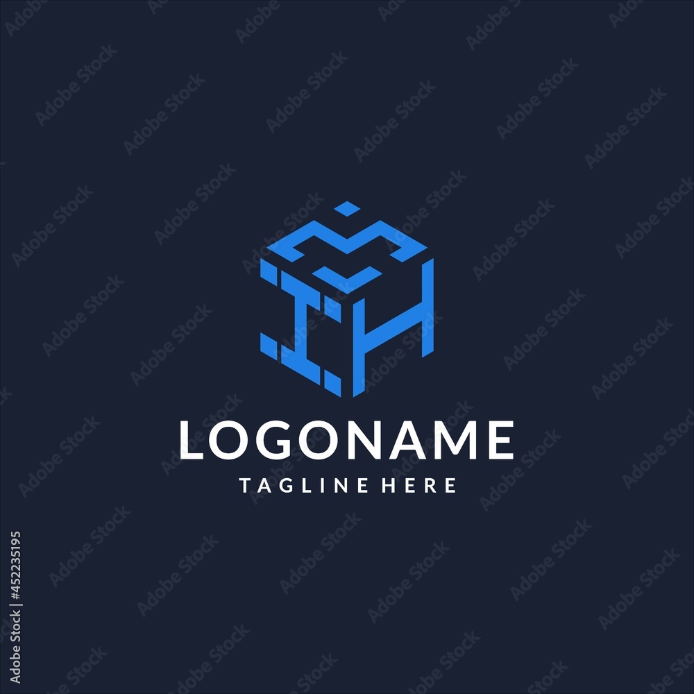 Vecteur Stock IH logo hexagon designs, best monogram initial logo with ... Vecteur Stock IH logo hexagon designs, best monogram initial logo with ...