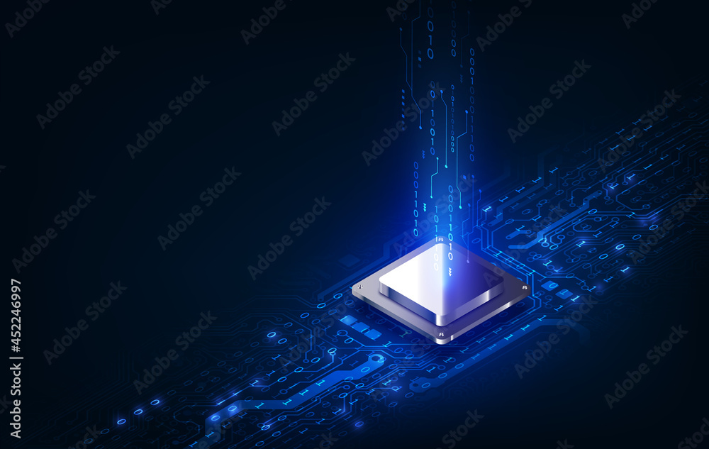 Abstract technology chip processor background circuit board and html ...