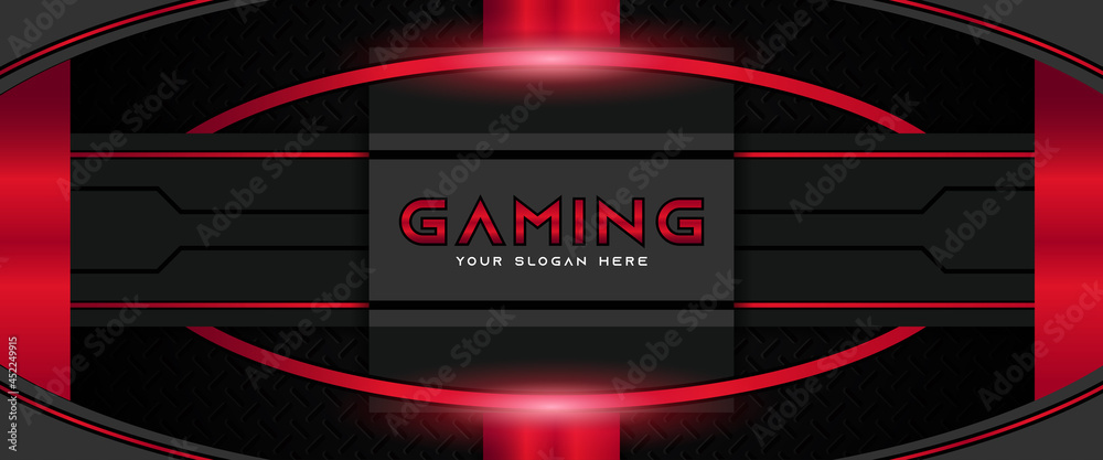 Futuristic geometric black and red gaming background with modern esport ...
