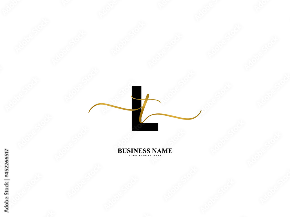 Letter LT Logo, creative lt tl signature logo for wedding, fashion ...