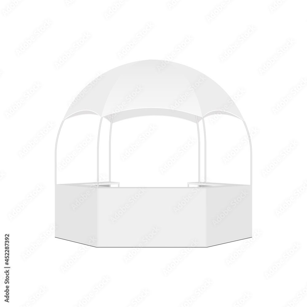 Hexagonal Round Dome Shaped Tent Mockup, Isolated on White Background ...