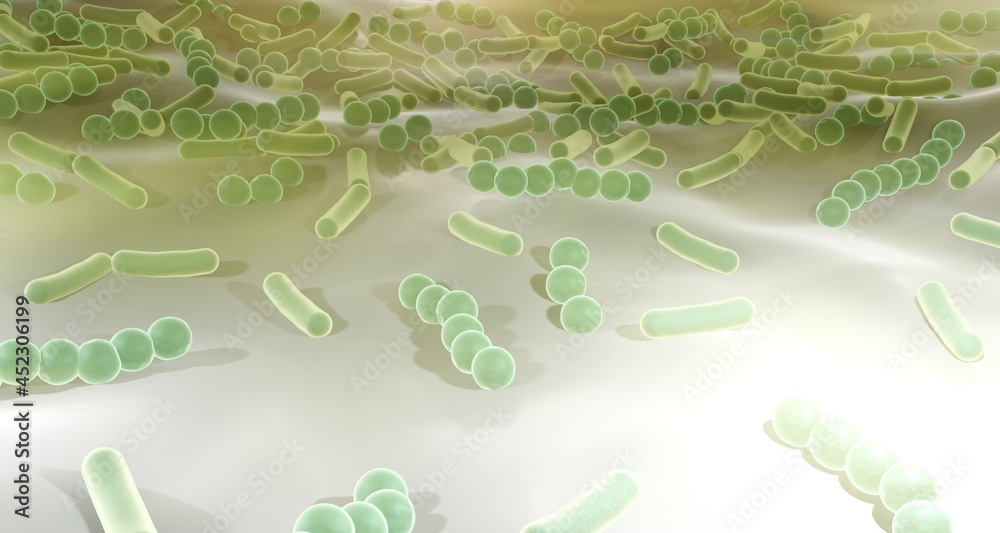Plaque formation close-up. Bacteria on teeth forming a biofilm and ...