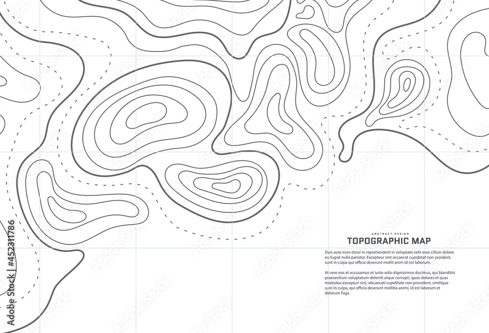 Topographic map abstract background. Outline cartography landscape ...