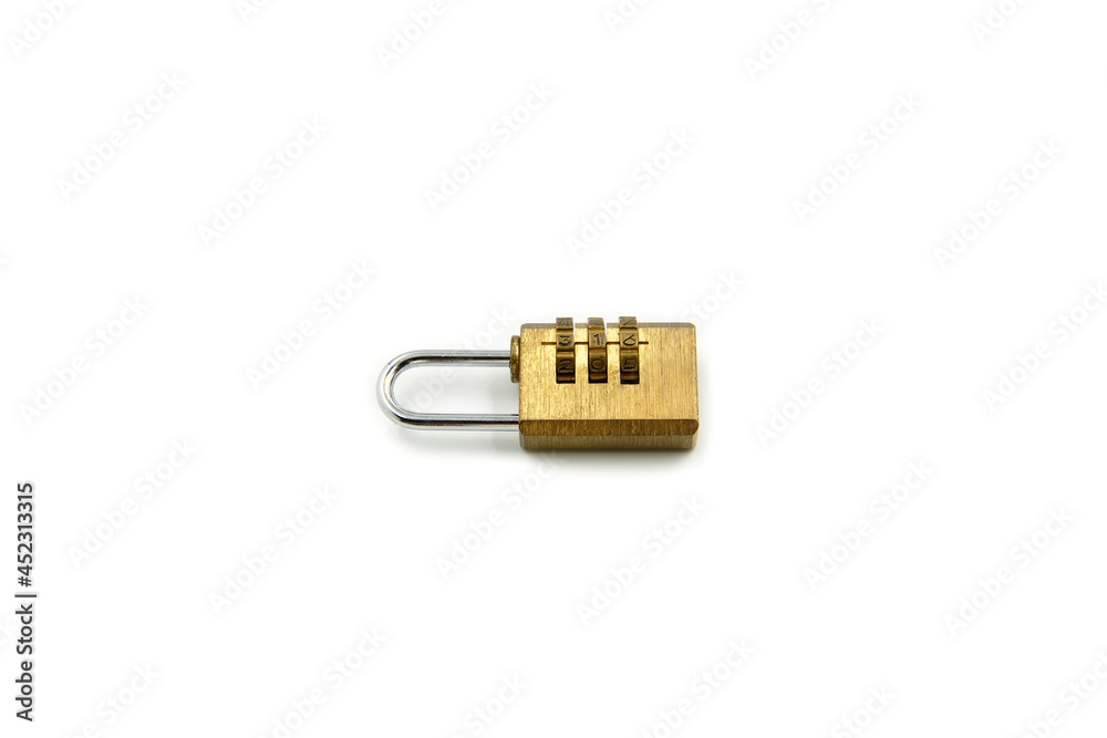 Combination private access brass lock with number code or password to ...