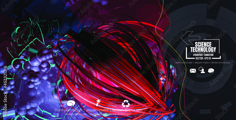 Abstract technology concept, innovation technology background, vector ...