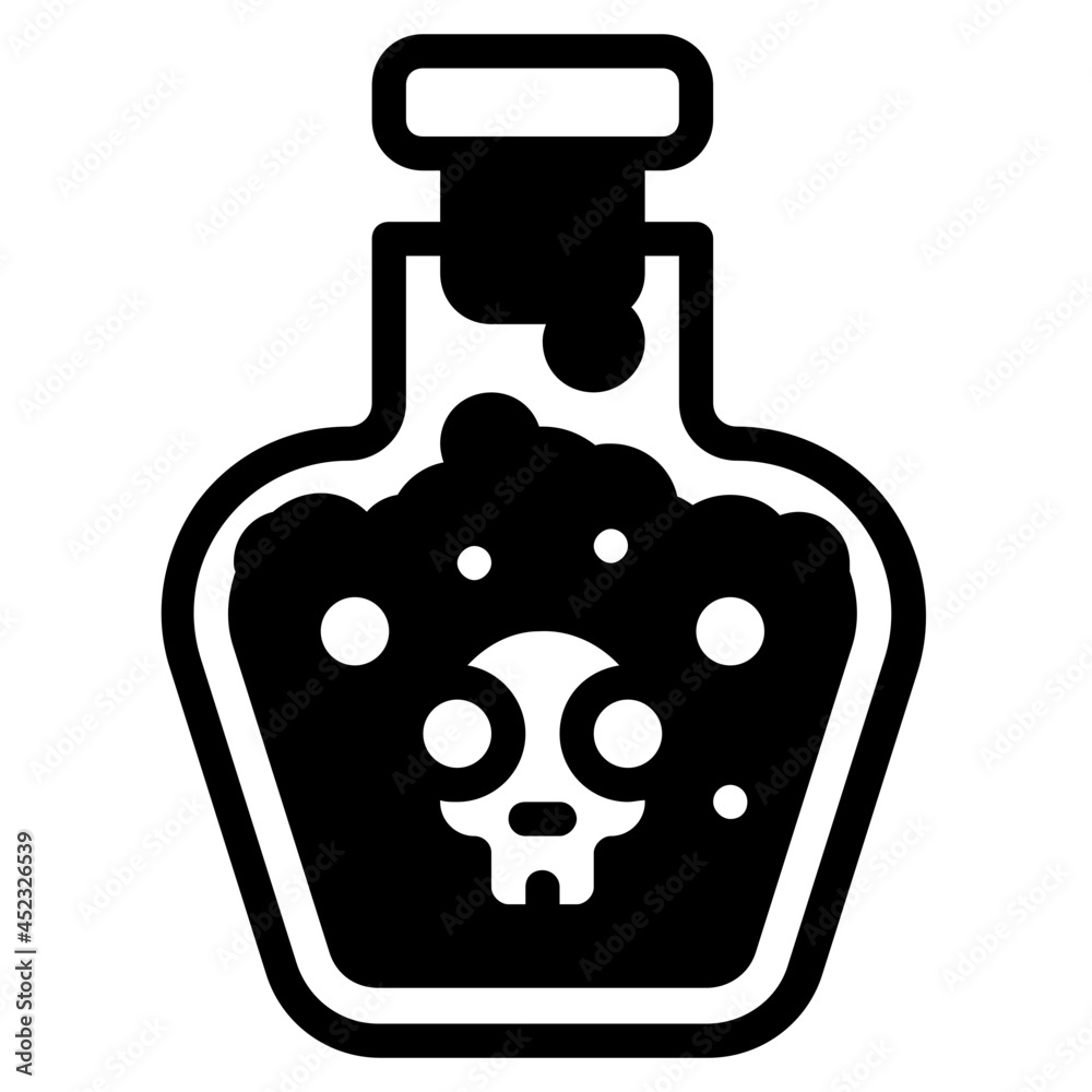 posion glyph icon Stock Vector | Adobe Stock