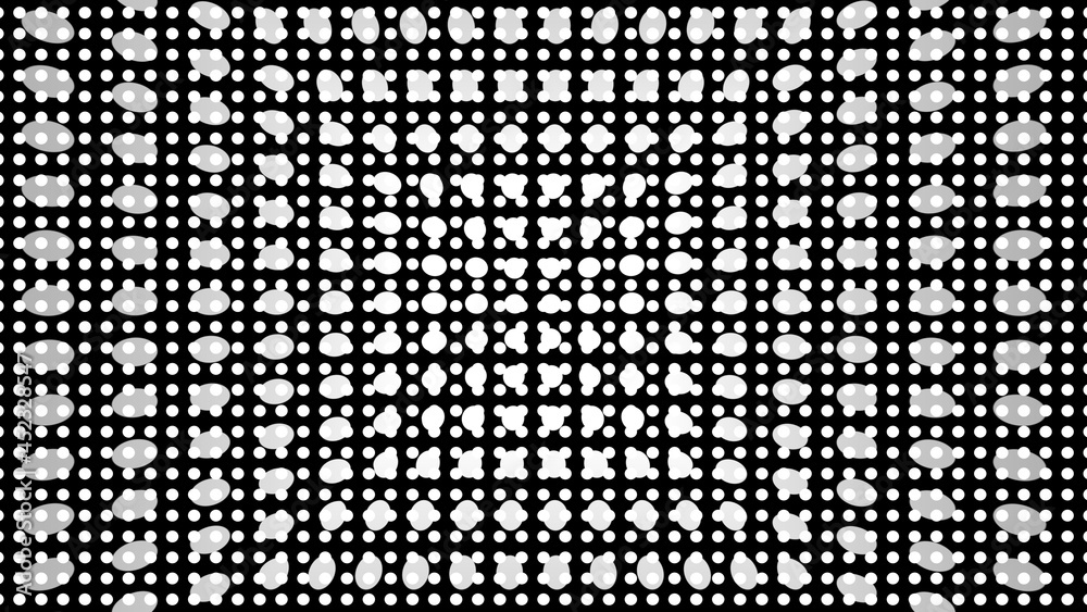 Abstract Pattern Background, Zoom Effect, Complex Messy White Circle ...