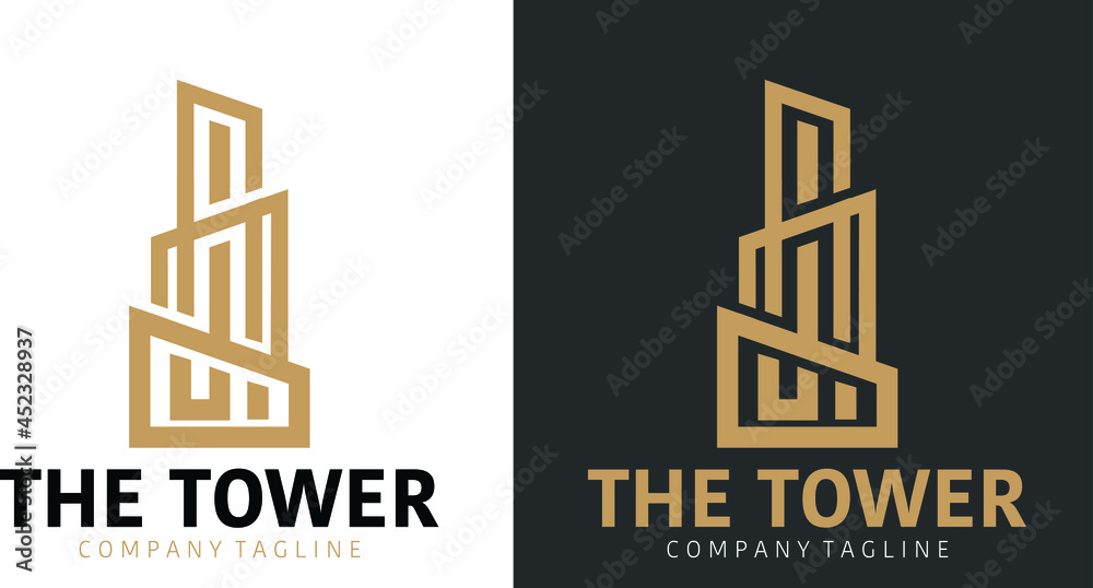 Vetor de Concept logo for skyline building, tower, architecture and ...