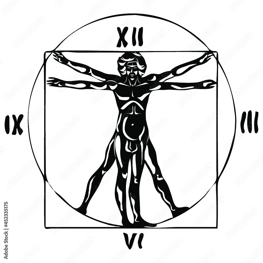 Vitruvian Man Silhouette