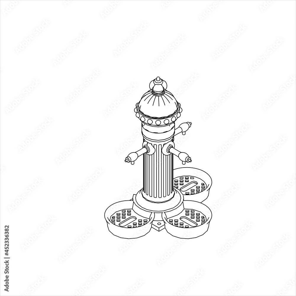 Simple fire hydrant sketch vector design Stock Vector | Adobe Stock