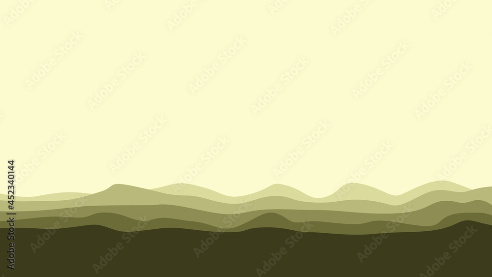Wavy mountain layers landscape vector illustration suitable for ...